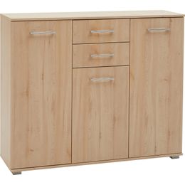 Hochkommode Priess "Lindau" Sideboards Gr. B/H/T: 123cm x 103cm x 38cm, 2 St., braun (edelbuchefarben) Kombikommode