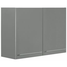 Hängeschrank Optifit "Bern" Schränke Gr. B/H/T: 100 cm x 70,4 cm x 34,9 cm, 2 St., grau (basaltgrau, basaltgrau) Breite 100 cm, 70 cm hoch, 2 Türen, mit Metallgriffen