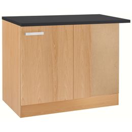 Eckunterschrank Optifit "Odense" Schränke Gr. B/H/T: 100 cm x 85 cm x 60 cm, 1 St., braun (buche, buche) 100 cm breit, mit 110 breiter Arbeitsplatte