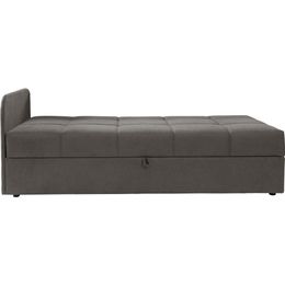 Schlafsofa Alina "Marla", grau (grau eqe 79), B:205cm H:73cm T:91cm, Chenille EQE (100% Polyester), Sofas, Schlafsofa, inkl. Stauraum, Armlehne wahlweise links ode rechts
