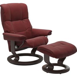 Fußhocker stressless "Mayfair" Hocker Gr. B/H/T: 55 cm x 38 cm x 39 cm, Leder PALOMA, Classic Base Wenge, rot (cherry paloma) mit Classic Base, Gestell Wenge