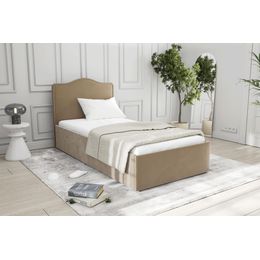 Polsterbett "Graz", beige, L:210cm, Bezug 100% Polyester, Polsterung: Polsterwatte, Material Gestell: gepolsterter Holzwerkstoff, Westfalia Schlafkomfort, Betten, wahweise mit Stauraum, verschiedene Matratzenarten wählbar