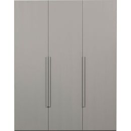 Garderobenschrank Woood "Rens" Schränke Gr. B/H/T: 165 cm x 210 cm x 58 cm, grau