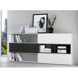 Fif Möbel Sideboard FIF MÖBEL "TORO 410" Sideboards weiß (lack weiß, schwarzbraun) Breite 240,6 cm