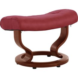 Hocker stressless "Opal" Gr. B/H/T: 54 cm x 39 cm x 40 cm, Leder PALOMA, Classic Base Braun, rot (cherry) mit Classic Base