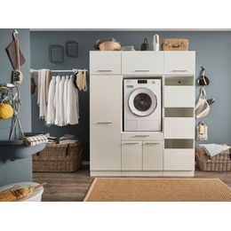 Mehrzweckschrank-Set LAUNDREEZY "LAUNDREEZY LDSK6" Kastenmöbel-Sets Gr. B/H/T: 167,5 cm x 200 cm x 67,5 cm, weiß Breite 167,5 cm