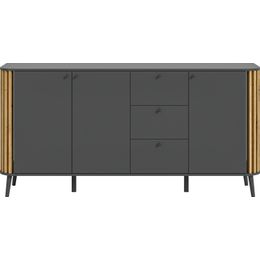 Sideboard Inosign "Stavanger" Sideboards Gr. B/H/T: 177 cm x 88 cm x 40 cm, 3, grau (eiche, grau)