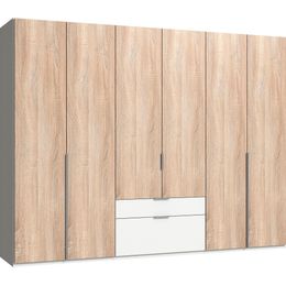 Kleiderschrank wimex "New York" Schränke Gr. B/H/T: 270 cm x 208 cm x 58 cm, 6 St., weiß (weiß, front struktureichefarben hell) wahlweise 208 oder 236cm hoch