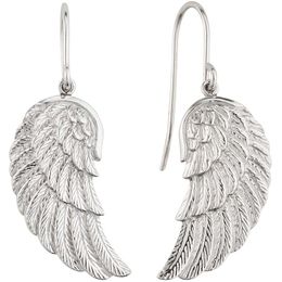 Paar Ohrhaken Engelsrufer "Schmuck Geschenk Ohrschmuck Flügel Engel "Where the angels fly"" Ohrringe Gr. Silber 925 (Sterlingsilber), silberfarben (silber-925) Damen