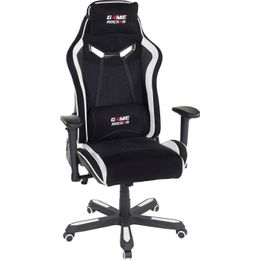 Gaming-Stuhl Duo Collection "Game Rocker G-30 L" Stühle Gr. B/H/T: 72 cm x 138 cm x 72 cm, Kunstleder-Microfaser, Gaming-Chair, schwarz (schwarz, weiß)