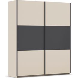 Schwebetürenschrank Rauch "Neo" Schränke Gr. B/H/T: 175 cm x 210 cm x 59 cm, 2 St., beige (champagner, graumetallic) mit großzügigem Stauraum und vielfältigen Farbkombinationen