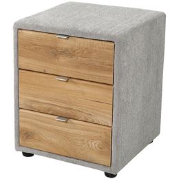 Jockenhöfer Nachtkonsole JOCKENHÖFER GRUPPE "Lia" Sideboards Gr. B/H/T: 42,5 cm x 53 cm x 45 cm, 3 St., grau (grau 444, 19) Nachttisch mit 3 Schubladen