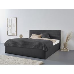 Polsterbett "Vita", grau (anthrazit), L:210cm, Bezug: 100% Polyester, Polsterung: Polsterwatte, Material, Gestell: gepolsterter Holzwerkstoff, Westfalia Schlafkomfort, Betten, Polsterbett, auch mit Stauraum erh&auml;ltlich, inkl. Kopfteilverstellung