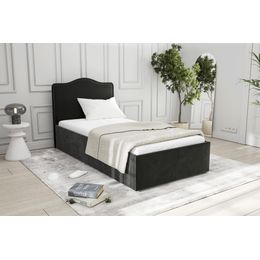 Polsterbett "Graz", grau (anthrazit), L:210cm, Bezug 100% Polyester, Polsterung: Polsterwatte, Material Gestell: gepolsterter Holzwerkstoff, Westfalia Schlafkomfort, Betten, wahweise mit Stauraum, verschiedene Matratzenarten wählbar