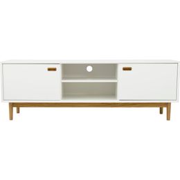 Lowboard Tenzo "SVEA" Sideboards Gr. B/H/T: 170 cm x 57 cm x 44 cm, weiß (white) mit 2 Türen & offenem Fach, Kabeldurchführung in der Rückwand