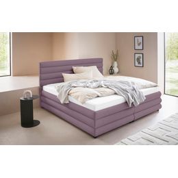 Polsterbett "Maylis", rosa (rosé), B:212cm L:211cm, 100% Polyester, LeGer Home by Lena Gercke, Betten, Polsterbett ohne Bettkasten Polsterbett, wahlweise mit und ohne Matratze und Lattenrost, auch in 200cm Breite