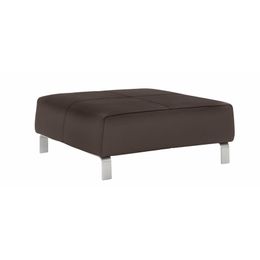Hocker Calia italia "Simon", braun, B:97cm H:40cm T:97cm, Leder SORRENTO, pigmentiertes Glattleder;Leder BULL, pigmentiertes Dickleder, Hocker, Polsterhocker