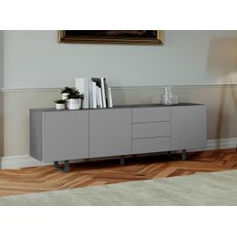 Sideboard DIVENTA Sideboards Gr. B/H/T: 220 cm x 67 cm x 45 cm, grau (beton grau) Breite 220 cm