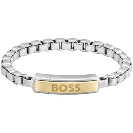 Armband BOSS "DEVON, 1580596M, 1580597M, 1580598M" Armbänder Gr. M, Edelstahl, goldfarben (edelstahlfarben, gelbgoldfarben) Herren