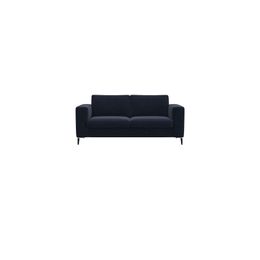2-Sitzer FLEXLUX "Fiore", blau (royal blau), B:164cm H:85cm T:92cm, 100% Polyester, Sofas, breite Armlehnen, Kaltschaum, F&uuml;&szlig;e Alu+schwarz