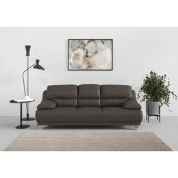 3-Sitzer COTTA "Maranello", braun (cocoa), B:216cm H:86cm T:93cm, 100% Echtleder, Sofas