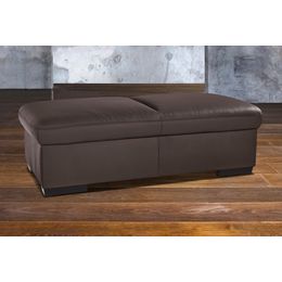 Hocker exxpo - SOFA FASHION "Salerno" Gr. B/H/T: 140 cm x 46 cm x 67 cm, Lu x us-Kunstleder, braun (schoko) Polsterhocker Hocker