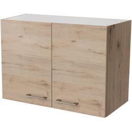 Hängeschrank Flex-Well "Riva" Schränke Gr. B/H/T: 80 cm x 54 cm x 32 cm, 2 St., braun (quarz cubanit, san remo eiche) (B x H T) 80 54,8 32 cm