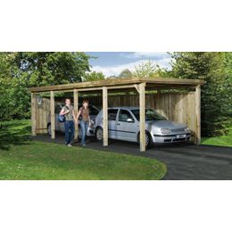 Einzelcarport Weka "Gr. 3" Carports Gr. H: 215 cm, braun