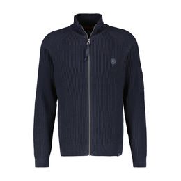 Strickjacke Lerros "Lerros im Fishermanstyle" Gr. S, blau (classic navy) Herren Strickjacken