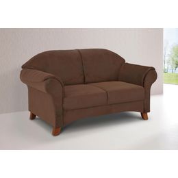 2-Sitzer Home Affaire "Mayfair", braun (schoko), B:164cm H:90cm T:90cm, Struktur fein (95% Polyester, 5% Polyamid);MELROSE (100% Polyester), Sofas