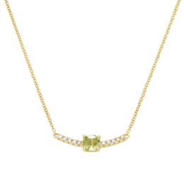 Collier Luigi Merano "mit Edelstein & Brillanten, Gold 585" Halsketten Gr. 45 cm, Gelbgold 585, gelb Damen