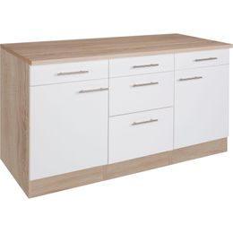 Unterschrank Optifit "Kalmar" Schränke Gr. B/H/T: 150 cm x 85 cm x 60 cm, 2 St., weiß Breite 150 cm