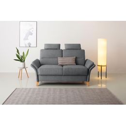 2-Sitzer Home Affaire "Westerland", grau, B:166cm H:90cm T:89cm, 100% Polyester, Sofas, Federkern-Polsterung. wahlweise mit Armlehnfunktion