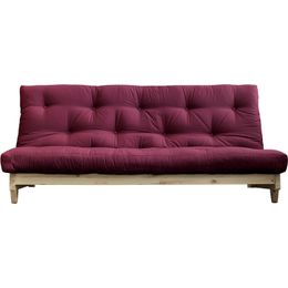 Schlafsofa Karup Design "Fresh", bunt (bordeauxrot), Gestell natur, Sofas, Schlafsofa, inkl. Futonmatratze