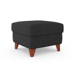 Hocker Machalke "pablo" Gr. B/H/T: 65 cm x 44 cm x 65 cm, Leder RUSTICO, schwarz (blackcoffee rustico)