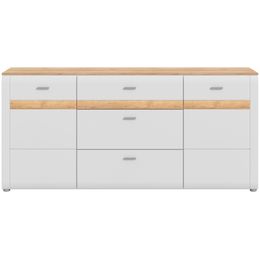 Sideboard Inosign Sideboards Gr. B/H/T: 185 cm x 86 cm x 43 cm, 3 St., grau (ashgra, eiche)