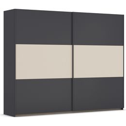 Schwebetürenschrank Rauch "Neo" Schränke Gr. B/H/T: 261cm x 210cm x 59cm, 2 St., grau (graumetallic/champagner) mit großzügigem Stauraum und vielfältigen Farbkombinationen