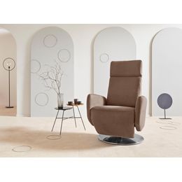 Sit & More TV-Sessel SIT & MORE "Kobra", braun, B:71cm H:110cm T:82cm, Struktur impr&auml;gniert (100% Polyester);Luxus-Microfaser ALTARA NUBUCK (100% Polyester);Struktur (52% Polyester, 35% Polyacryl, 13% Baumwolle);Luxus-Microfaser weich (90% Polyester, 10% Polyamid);Luxus-Microfaser Lederoptik (100% Polyester), Sessel, manuelle Relaxfunktion