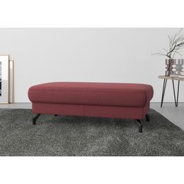 Sit & More Hockerbank SIT & MORE "Cinturo", rot (bordeaux), B:131cm H:45cm T:67cm, Hocker, mit Federkern, Sitzh&ouml;he 45 cm