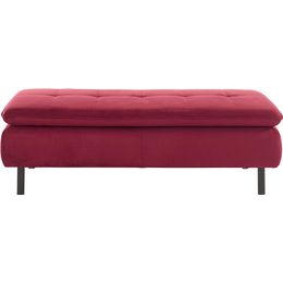 Hockerbank Inosign "Birkholm" Hocker Gr. B/H/T: 137 cm x 44 cm x 65 cm, Luxus-Microfaser ALTARA NUBUCK, rot (bordeaux) Polsterhocker passend zur Serie "Birkholm", BTH: 1376544 cm