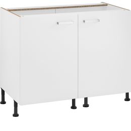 Unterschrank Optifit "Parma" Schränke Gr. B/H/T: 100 cm x 87 cm x 58,4 cm, 2 St., Komplettausführung, weiß Breite 100 cm