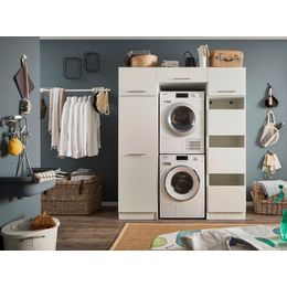 Mehrzweckschrank-Set LAUNDREEZY "LAUNDREEZY LDLK3", weiß, B:167,5cm H:200cm T:67,5cm, Holzwerkstoff, Kastenmöbel-Sets, Breite 167,5 cm