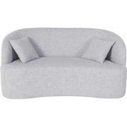 2-Sitzer "Dilara", grau (hellgrau), B:170cm H:87cm T:89cm, Struktur fein 100% Polyester);Samtoptik (100% Polyester);Boucl&eacute; (100% Polyester), LeGer Home by Lena Gercke, Sofas, gerundete R&uuml;ckenlehne und Front, in 3 Bezugsqualit&auml;ten