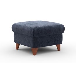 Hocker Machalke "diego" Gr. B/H/T: 65 cm x 44 cm x 65 cm, Chenille ELOY, blau (dunkelblau eloy)