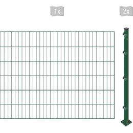 Arvotec Einstabmattenzaun "ESSENTIAL 120 zum Einbetonieren" Zaunelemente Zaunhöhe 120 cm, Zaunlänge 2 - 60 m Gr. H/L: 120cm x 2 m, Pfosten: 2 St., grün (dunkelgrün)