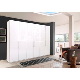 Falttürenschrank Wiemann "Loft" Schränke Gr. B/H/T: 300 cm x 236 cm x 58 cm, 6-türig, 6 St., weiß (weiß, weiß) Glasfront Bestseller