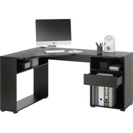 Eckschreibtisch BEGA OFFICE "BC3155" Tische Gr. B/H/T: 150 cm x 74 cm x 55 cm, schwarz mit Ablagefächer und Schublade