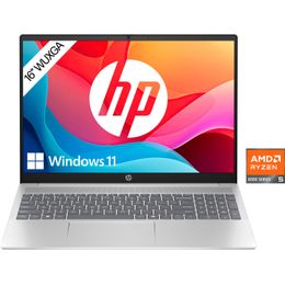 HP Notebook "Pavilion 16-ag0254ng" Notebooks Gr. 16 GB RAM 512 GB SSD, Ryzen 5, Windows 11 Home, beige (natural silver)