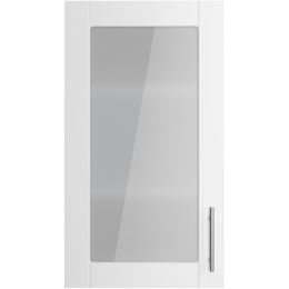 Glashängeschrank Optifit "Ahus", weiß (weiß matt, weiß), B:50cm H:89,6cm T:34,9cm, Schränke, Glashängeschrank, Breite 50 cm