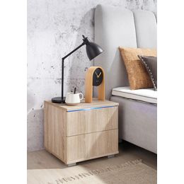 Nachtkommode Priess Sideboards Gr. B/H/T: 41 cm x 39 cm x 38 cm, beige (struktureichefarben hell)